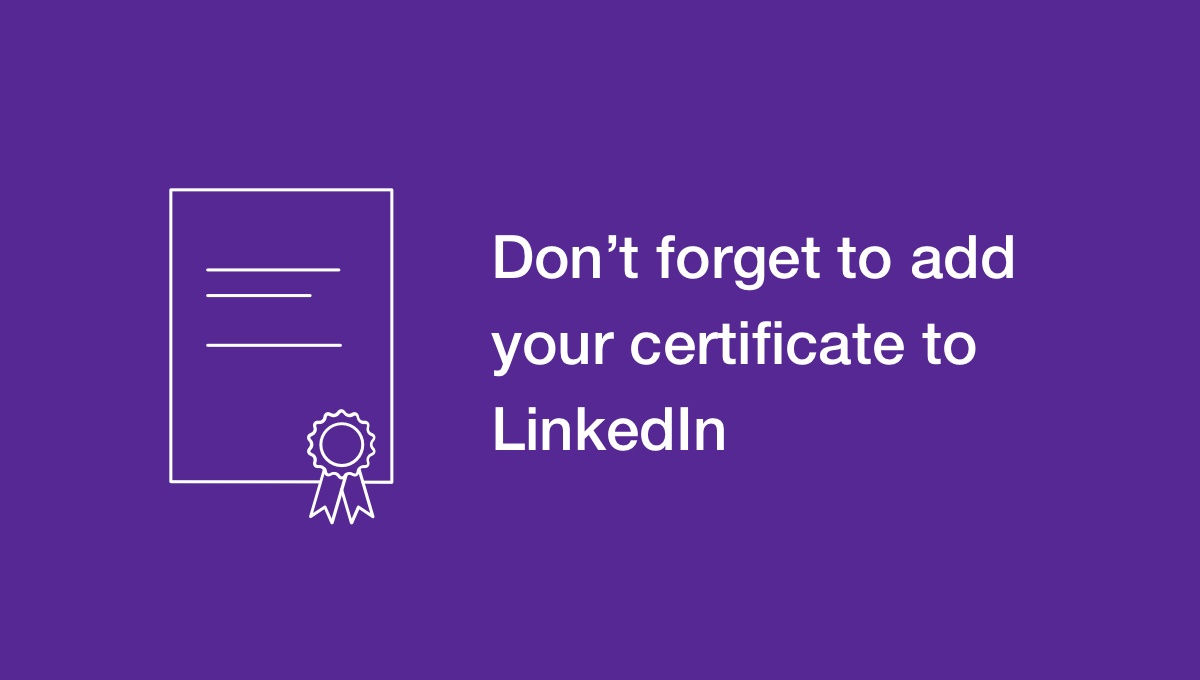 Add your certificate to LinkedIn | Hyper Island